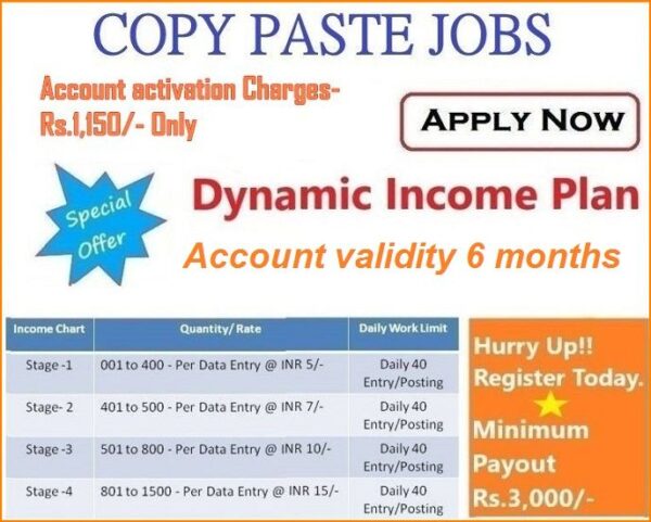 Copy paste jobs - Easy Way To Earn Money - Free online Jobs